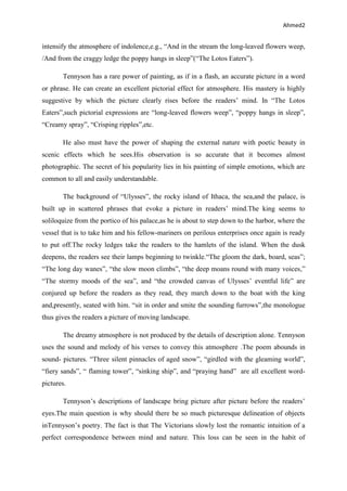 Evaluation of Tennyson as a Poet Painter.pdf
