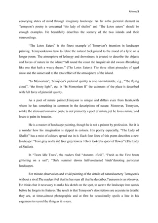 Evaluation of Tennyson as a Poet Painter.pdf