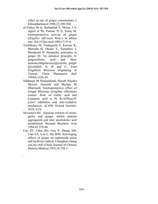 Evaluation of the anti ulcerogenic effect of zingiber officinale ...