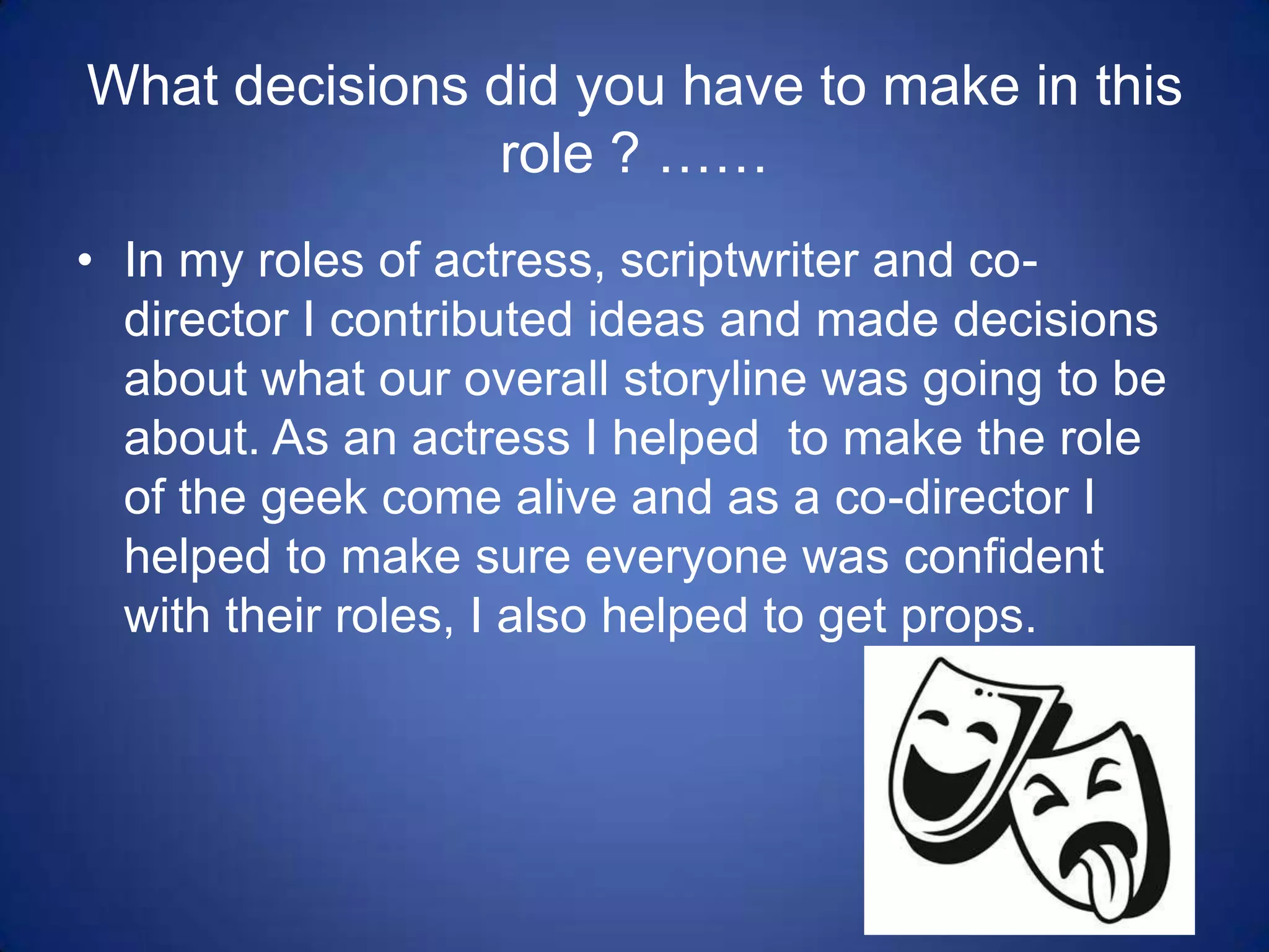 Evaluation of the filming process | PPTX