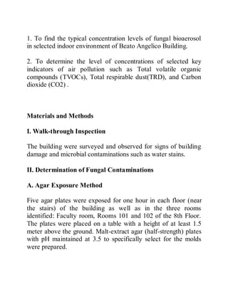 Evaluation of the indoor air quality of beato angelico building of the ...