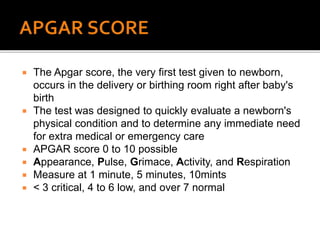assessment and Evaluation of the Newborn.pptx | Birth | Personal ...