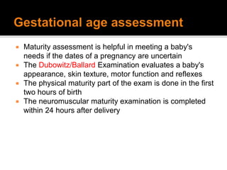 assessment and Evaluation of the Newborn.pptx | Birth | Personal ...