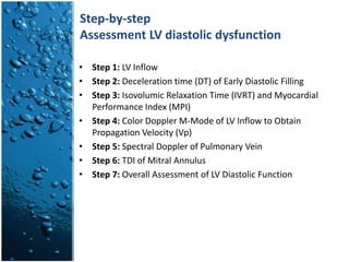 Evaluation of the patent with diastolic dysfunction bv tam duc | PPTX