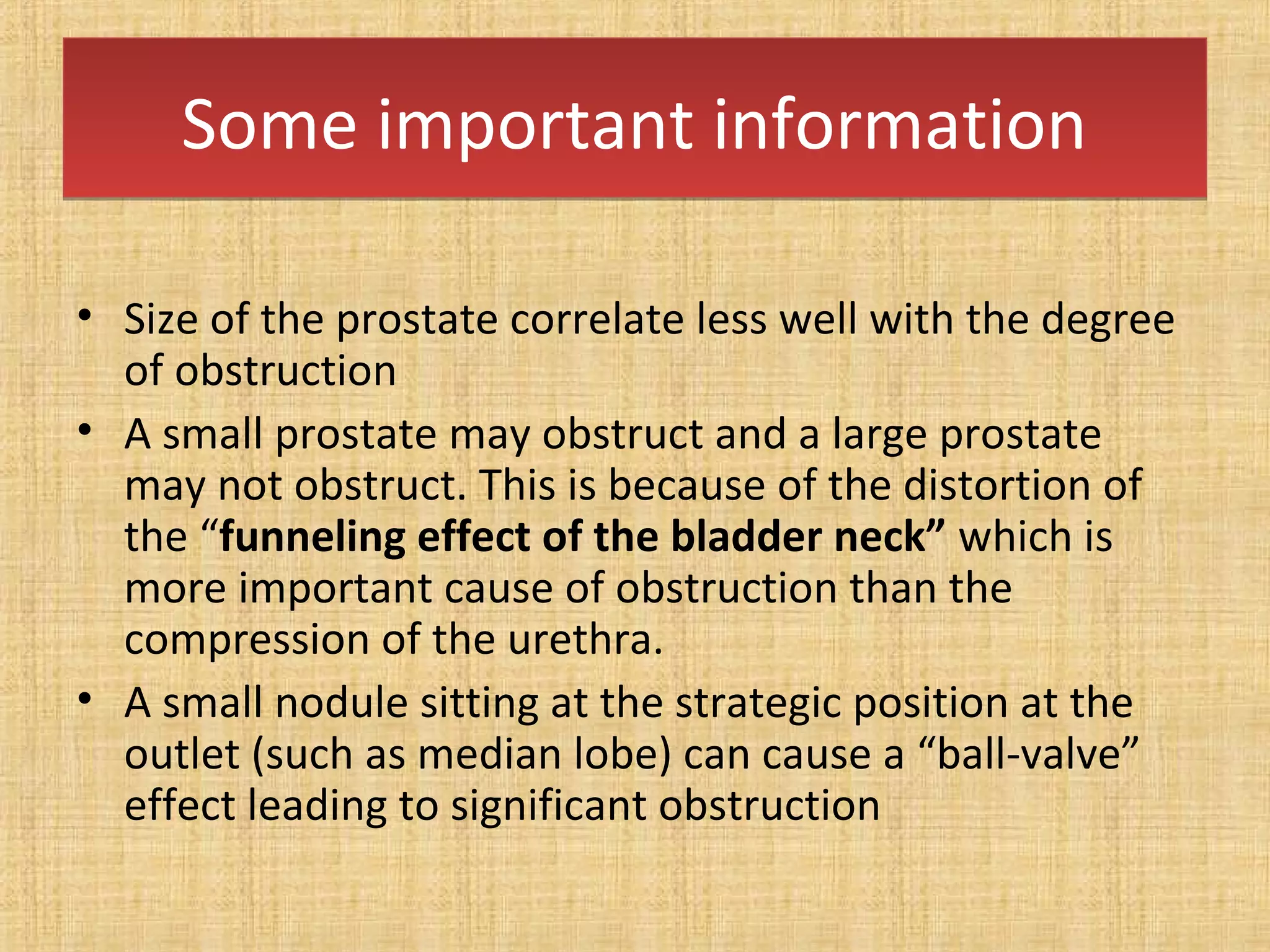 Evaluation of the patient with benign Prostatic Hyperplasia(BPH) | PPT