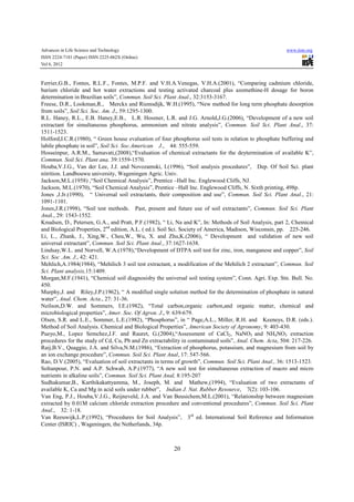 Evaluation of three universal extractants for the determination of p ...