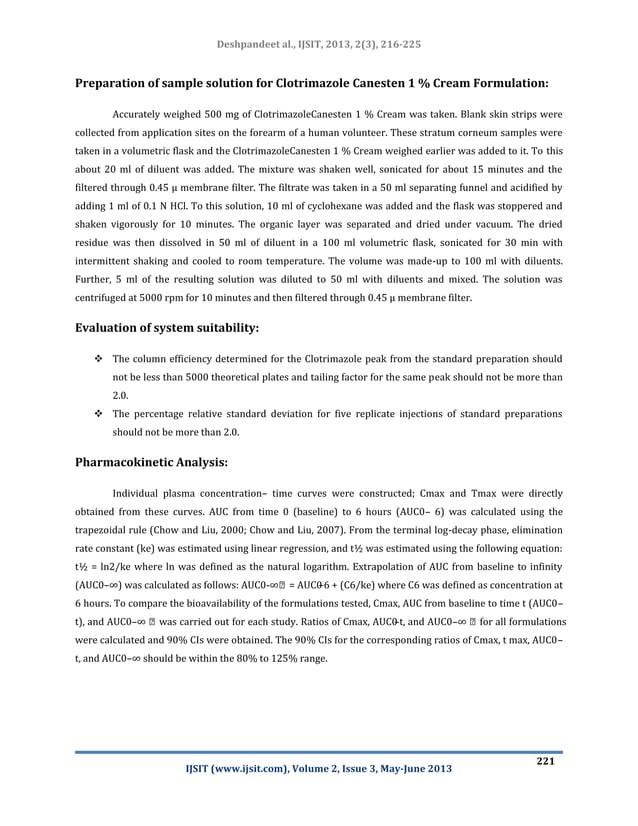 Evaluation of topical bioavailability of clotrimazole using dermato ...