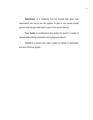 EVALUATION OF TOUR GUIDES' PERFORMANCETO THE SATISFACTION OF LOCAL ...