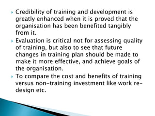 Evaluation of training | PPT