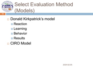 Evaluation of Training Final Presentation | PPTX