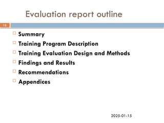 Evaluation of Training, training evaluation techniques roi model philips | PPTX