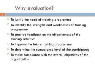 Evaluation of Training, training evaluation techniques roi model ...