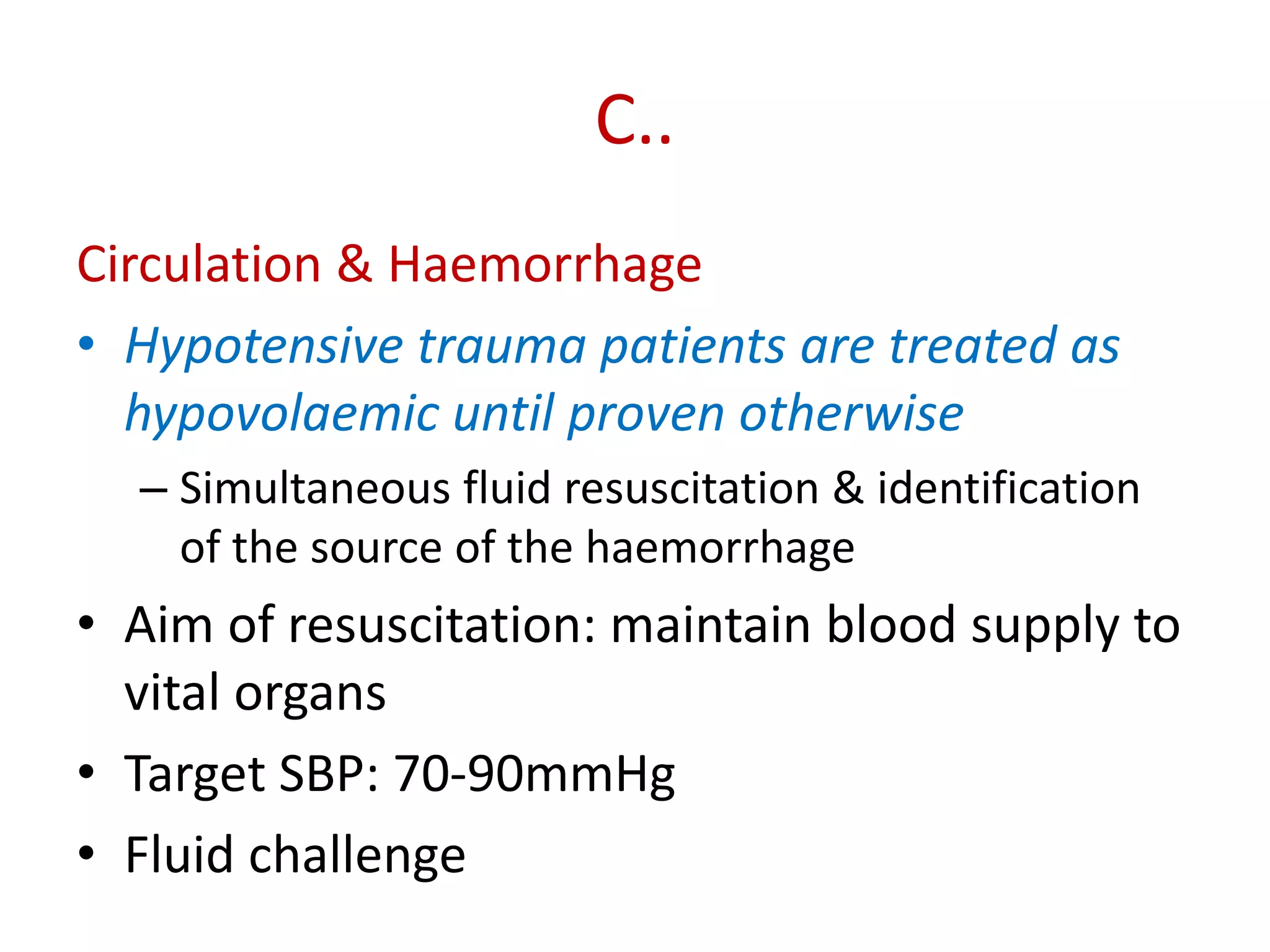 Evaluation of trauma patient | PPTX