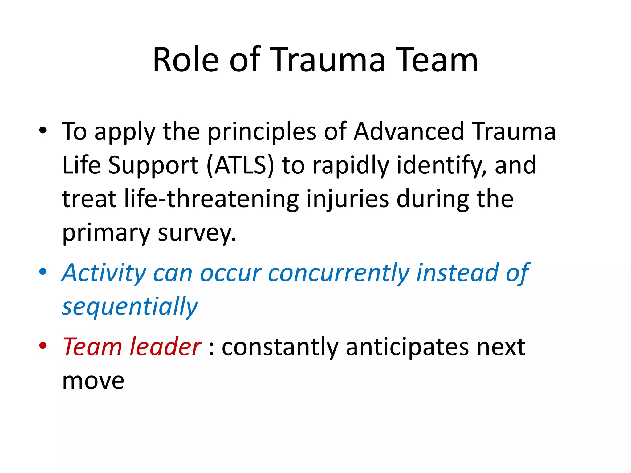 Evaluation of trauma patient | PPTX