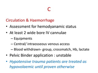Evaluation of trauma patient | PPTX