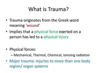 Evaluation of trauma patient | PPTX