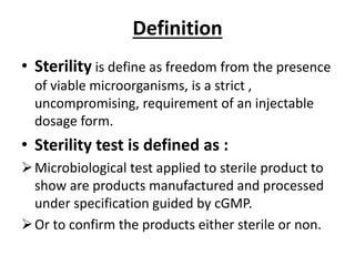 Evaluation of vaccines by testing sterility | PPTX