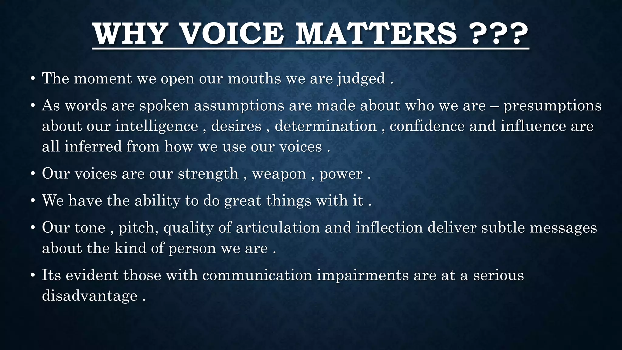 Evaluation of voice disorders | PPTX