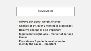 Evaluation of weight loss | PPTX