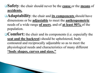 Evaluation of work chairs | PPTX