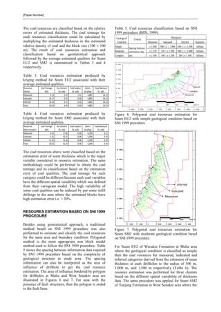 Evaluation on coal resource estimation and drillhole spacing ...