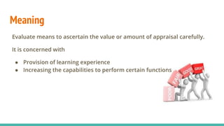 Evaluation part i | PPTX