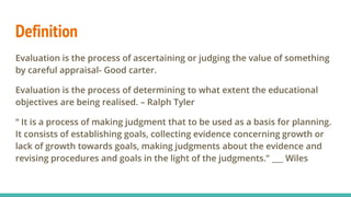 Evaluation part i | PPTX