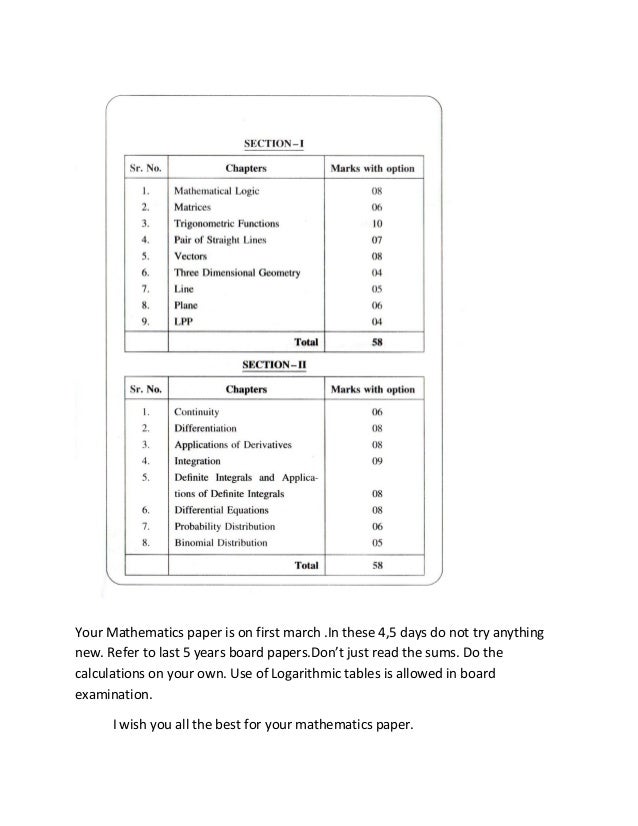 Evaluation plan for HSC Mathematics paper
