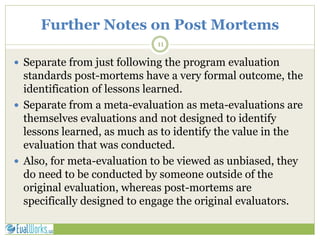Evaluation post mortems | PPT