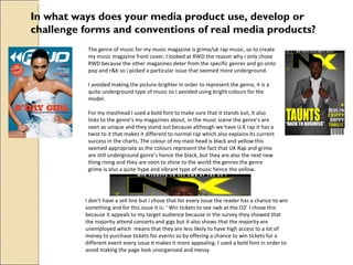 Final magazine evaluation presentation | PPT