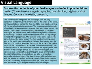 recipe cards, evaluation pro forma | PPTX