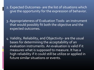 Evaluation protocols | PPT | Educational Assessment | Education