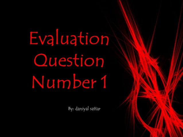 Evaluation question 1 | PPT