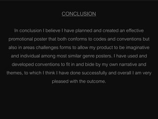 Evaluation Question 1 - film poster | PPT