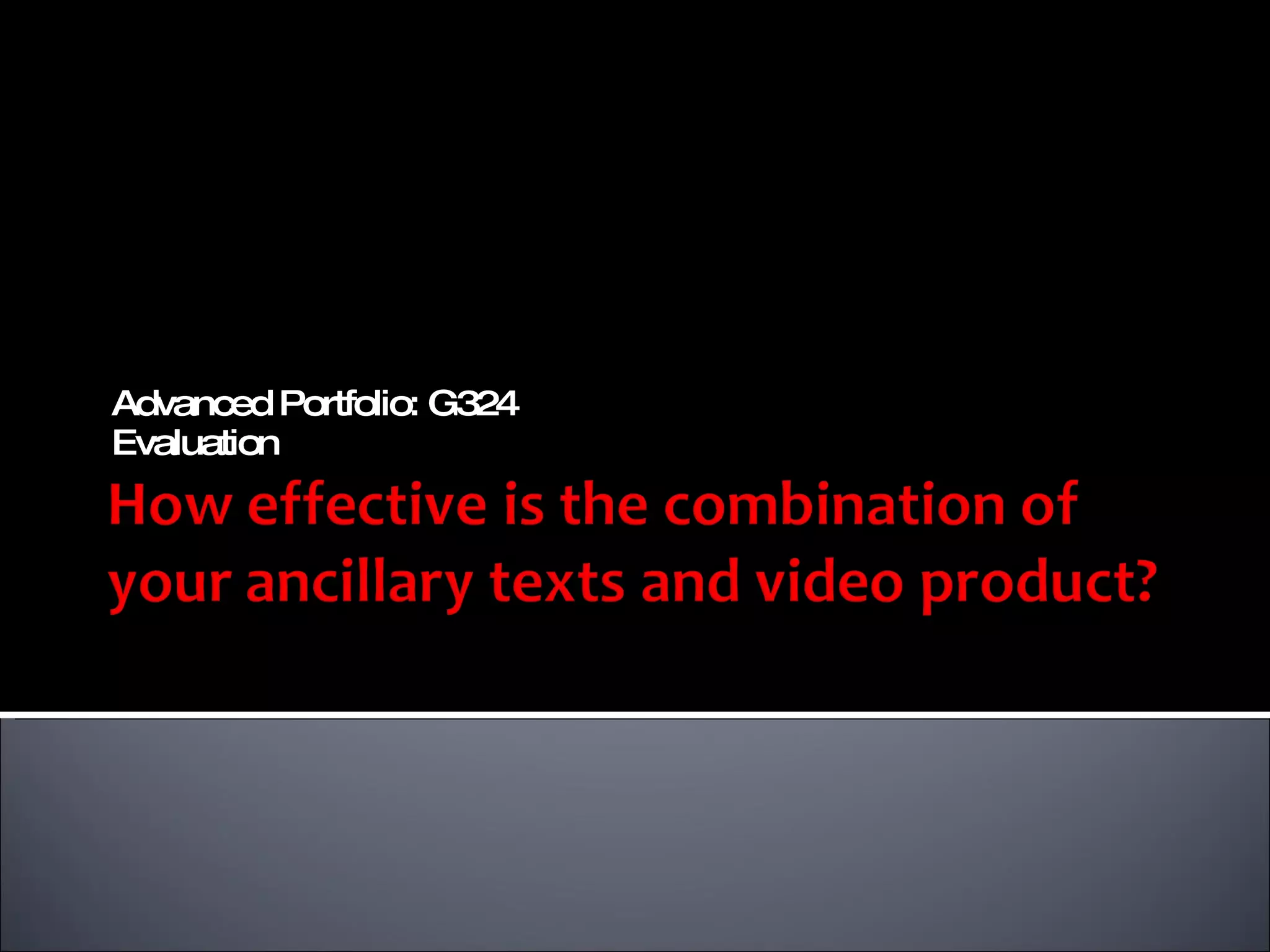 Katie Evaluation Q2 | PPT | Video Production | Content Production