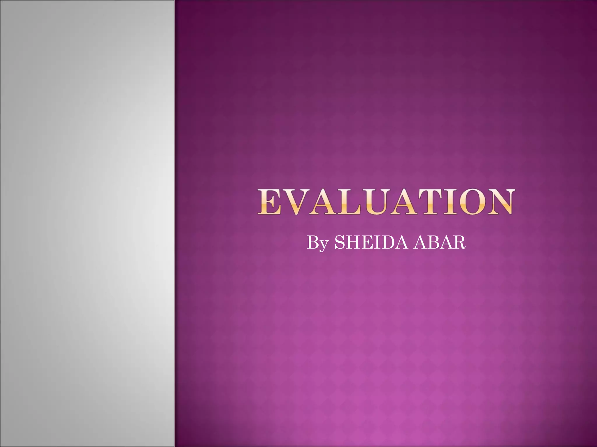 Evaluation q3 | PPT