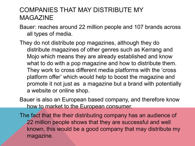 Evaluation q3 | PPTX | Media Industry | Industries
