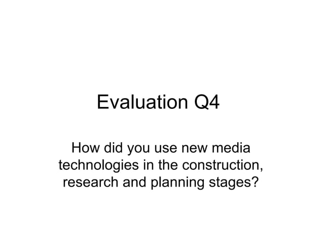 Evaluation q4 | PPT