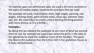 Thriller opening evaluation Question 7 | ODP | Video Production | Content Production