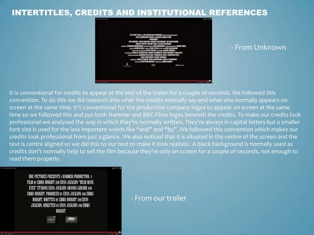 Evaluation question 1 film trailer | PPT