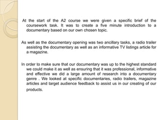 Evaluation question 1 presentation | PPT