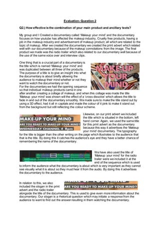 Evaluation question 2 | PDF