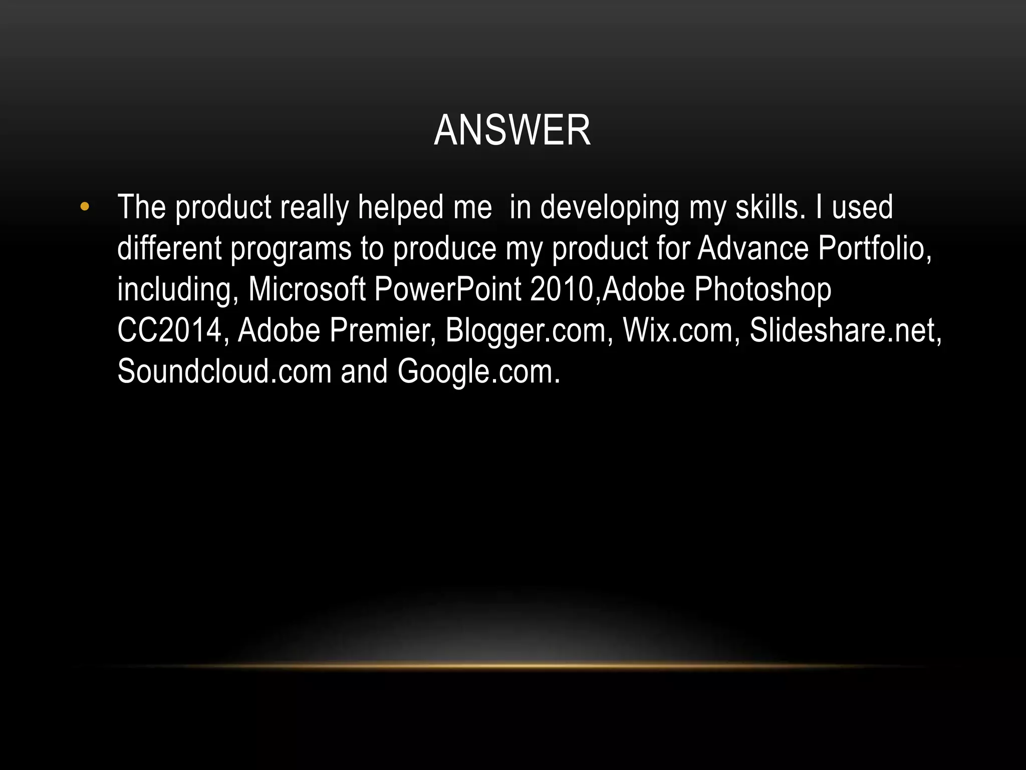 Evaluation question4 | PPTX