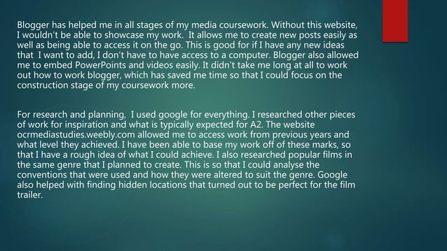 Evaluation Question 4 - Transcript | PPT