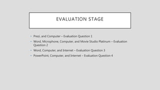 Evaluation question 4 power point | PPT