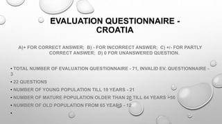 Evaluation questionnaire croatia | PPT