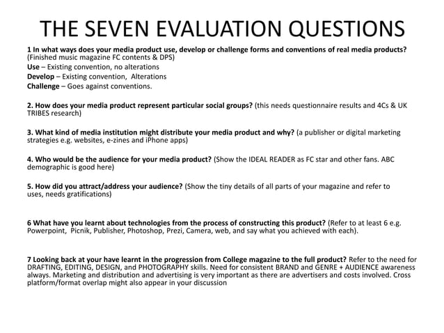 Evaluation questions | PPTX