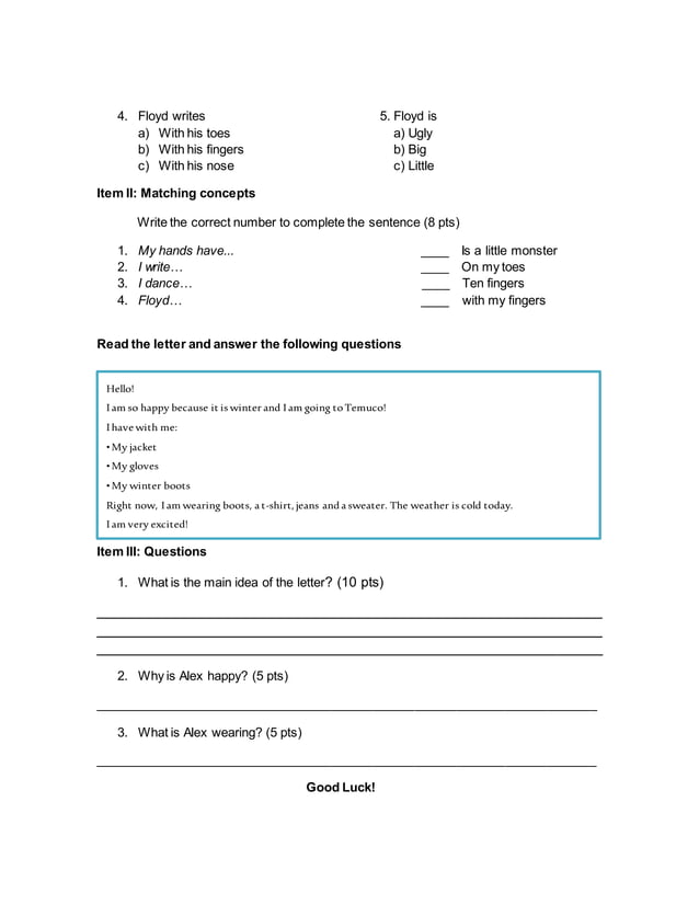 Evaluation reading | PDF