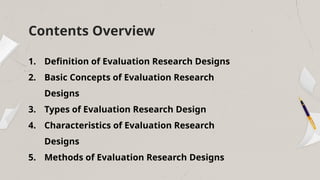 Evaluation Research Design educational new | PPTX