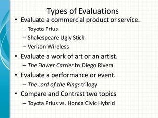 Evaluations | PPTX